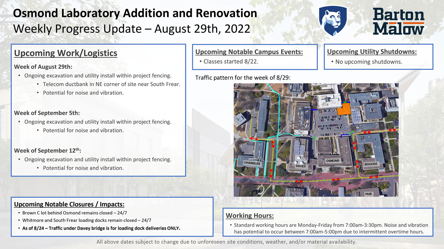 Physics Building and Osmond Laboratory Renovations | Eberly College of ...