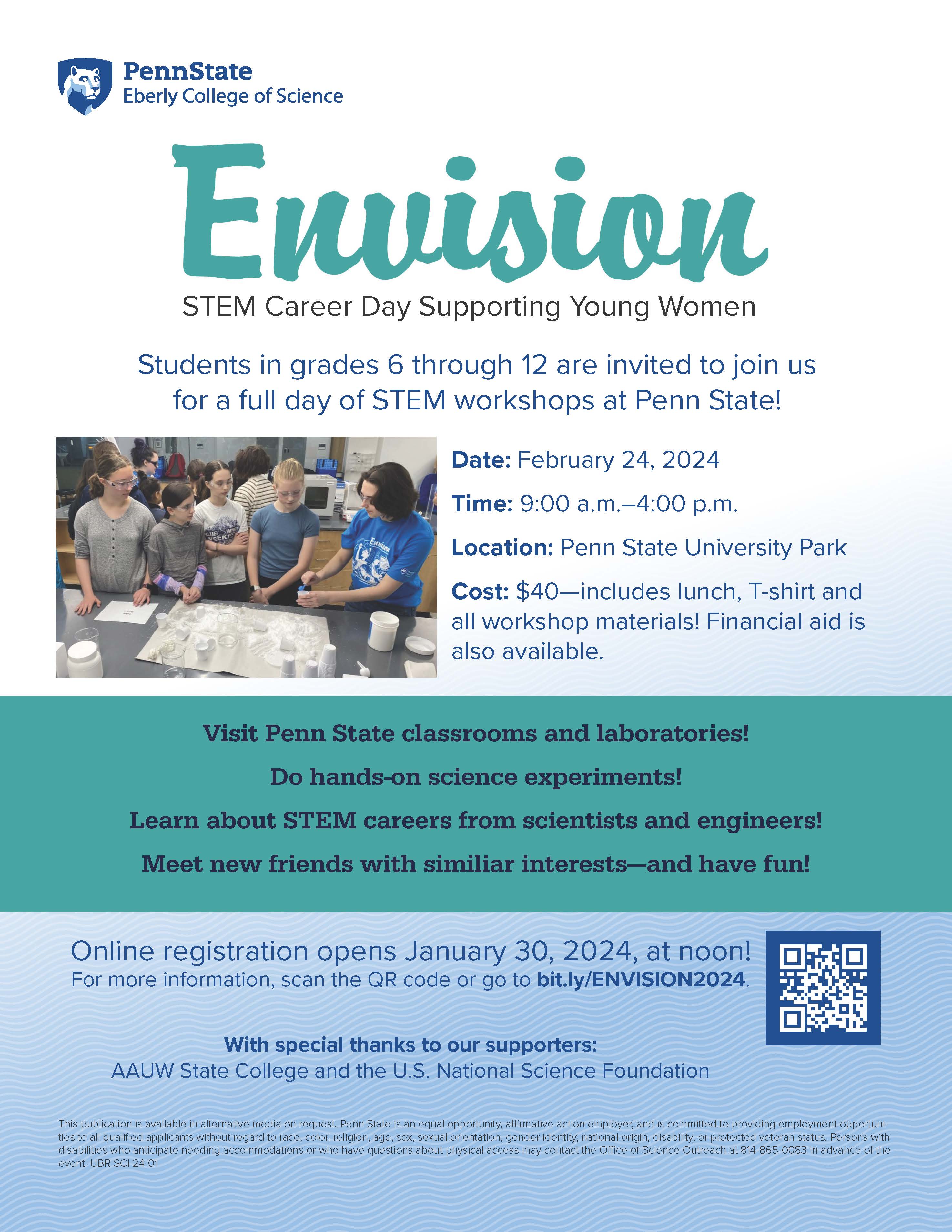 Outreach ENVISION: STEM Career Day Supporting Young Women | Eberly ...